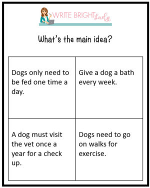 Main Idea in Paragraph in 4 Steps! - Write Bright Lady